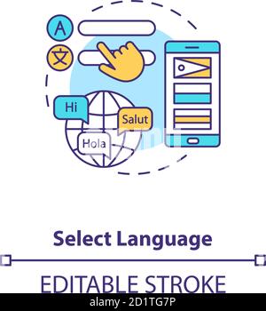 Select language concept icon Stock Vector Image & Art - Alamy