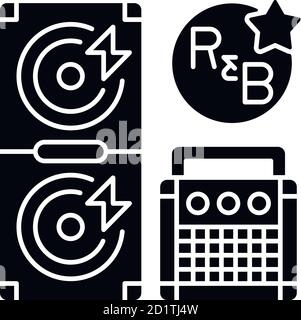 rhythm and blues glyph icon vector illustration Stock Vector Image ...