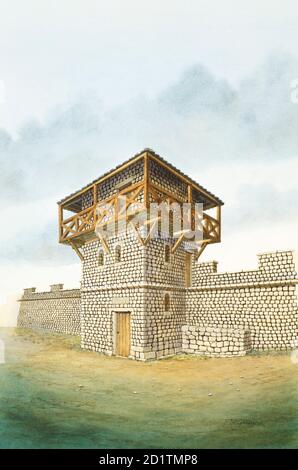 roman wall hadrians brunton Stock Photo - Alamy