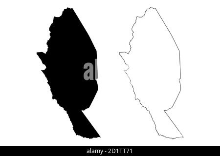 Kitui County (Republic of Kenya, Eastern Province) map vector ...