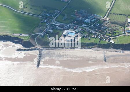 Mappleton village and sea defences, East Riding of Yorkshire, 2014 ...