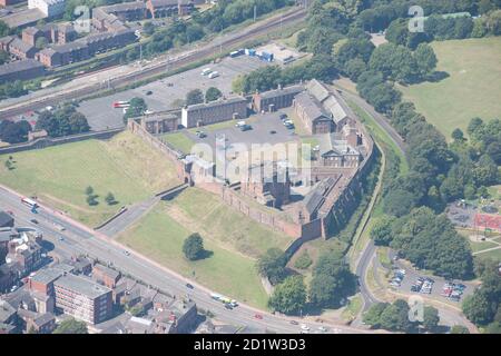 aerial view of Carlisle Castle, Cumbria Stock Photo - Alamy