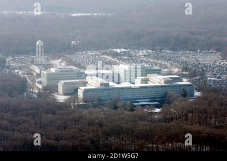 Aerial view of the Central Intelligence Agency headquarters, Langley ...