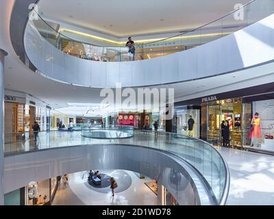 Interior view of the Beverly Center, Beverly Hills, Los Angeles ...
