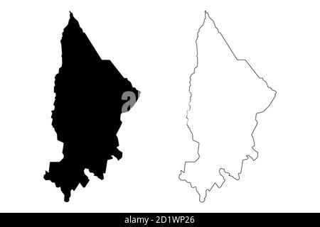Baringo County (Republic of Kenya, Rift Valley Province) map vector ...