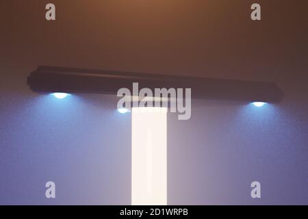 triangular shape flying object 3d illustration Stock Photo - Alamy