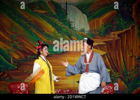 Chinese opera performance during the Hungry Ghost Festival, Penang ...