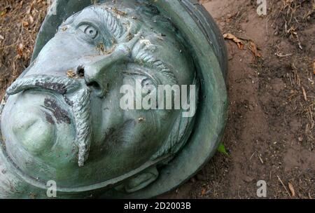 Statue of Henry Morton Stanley, Congo river explorer, that once stood ...