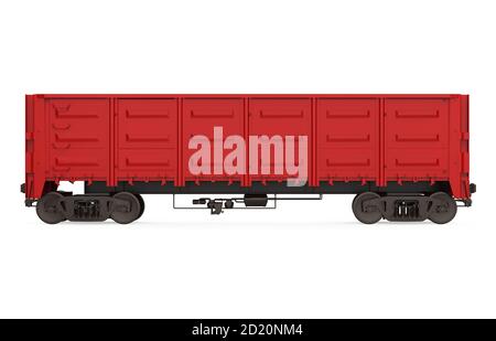 Red Boxcar Isolated Stock Photo - Alamy