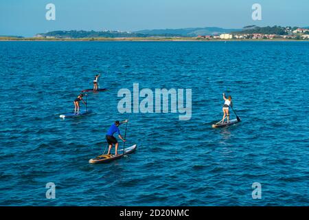 Paddle Surf, Somo Village, Santander Bay, Santander, Cantabria, Spain ...