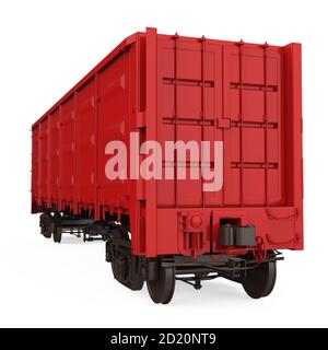 Red Boxcar Isolated Stock Photo - Alamy