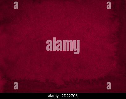 Intense burgundy color of hand-painted watercolor stains. Dark red ...
