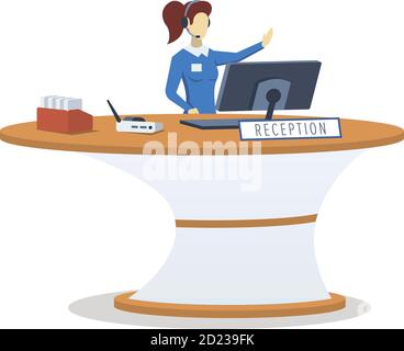 Office Receptionist Clip Art Hotel Reception Illustration Of Hotel
