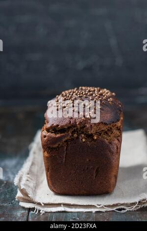 Traditional Russian rye Borodino bread. style rustic Stock Photo - Alamy