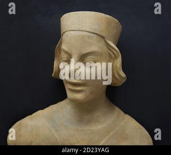 King Wenceslaus IV of Bohemia. Plaster cast of the Gothic bust by ...