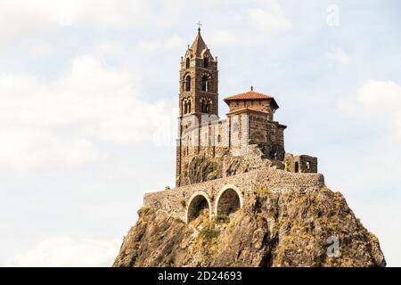 Aerial view of Saint-Michel d'Aiguilhe (St. Michael of the Needle ...