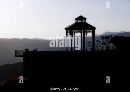 Observation deck at Spanish village of Ronda in Andalusia, Spain Stock ...