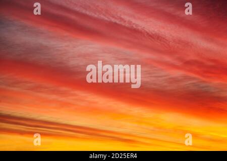 Beautiful Multicolored Sky with Clouds and Sunlight Stock Photo - Alamy