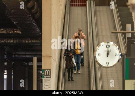 Zaragoza, Spain - September 29, 2020: Restricted use seats, social ...