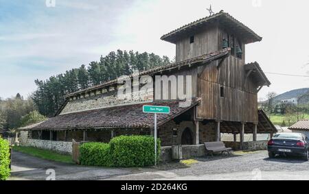 Church of San Miguel in Artea, Biscay, Basque Country, Spain Stock ...