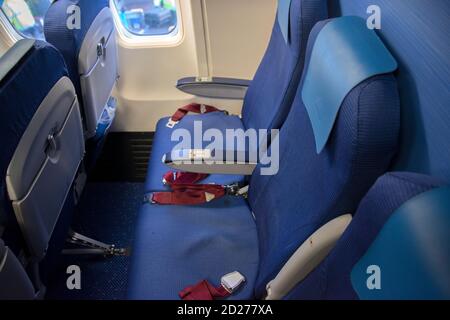 Inside A KLM Plane At Manchester 9-12-2019 Stock Photo - Alamy