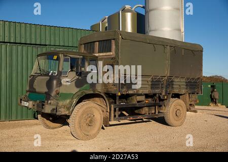 ex British Army Bedford 4x4 MJP cargo truck on display at Rougham fair in Suffolk 2006 Stock ...