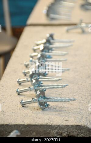 closeup of screws, digital photo picture as a background Stock Photo ...