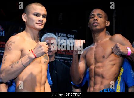 March 26, 2010 - Las Vegas, Nevada, USA - Boxer MARCOS MAIDANA weighs ...