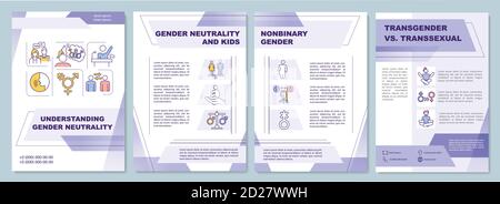 Gender equality brochure template. Right for education and workplace ...