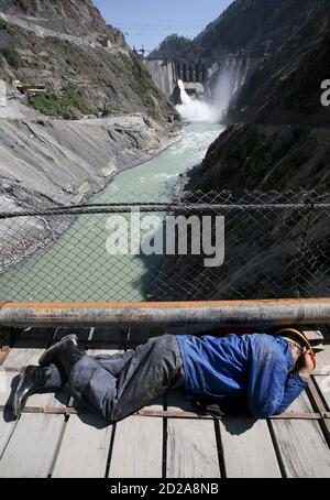 Baglihar dam on Chenab river. Known as Baglihar Hydroelectric Power ...