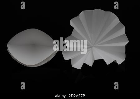 Filter paper in laboratory. Scientists are chemical filtration by ...