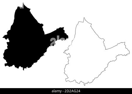 Bungoma County (Republic of Kenya, Western Province) map vector ...