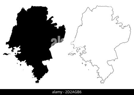 Siaya County (Republic of Kenya, Nyanza Province) map vector ...