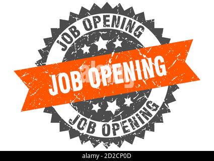job opening stamp. job opening sign. round grunge label Stock Vector ...