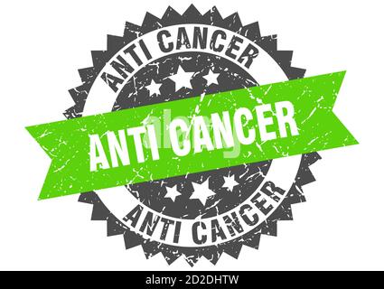 anti cancer stamp. anti cancer sign. round grunge label Stock Vector ...
