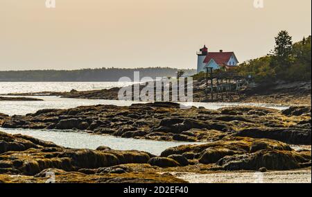 Hendricks Head Lighthouse Maine coast Stock Photo - Alamy