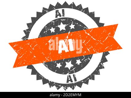 ai stamp. ai sign. round grunge label Stock Vector Image & Art - Alamy