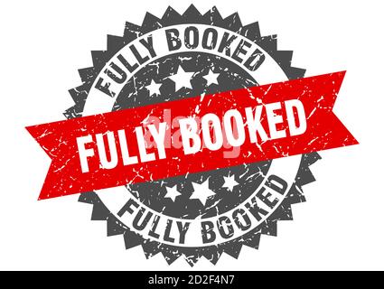 fully booked stamp. fully booked sign. round grunge label Stock Vector ...