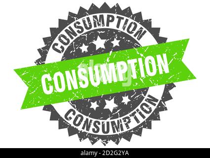 consumption stamp. consumption sign. round grunge label Stock Vector ...
