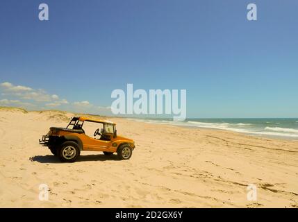 Beach buggy on a sandy beach. VW Beetle based dune buggy car Stock ...