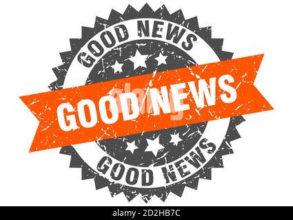 good news stamp. good news sign. round grunge label Stock Vector Image ...