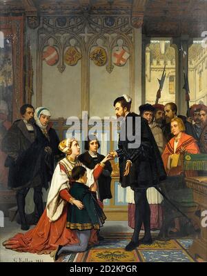 Koller Wilhelm - Philippine Welser Seeking Mercy from Ferdinand I Holy ...