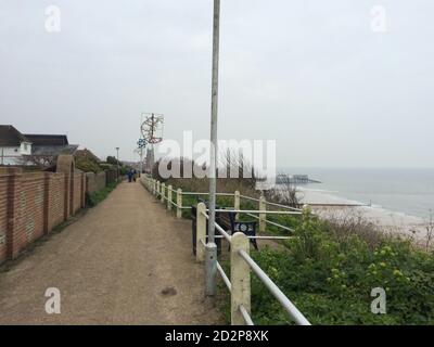 Village of Cromer, Norfolk cost, England, North sea, village from the ...