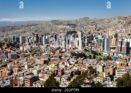 The city of La Paz, Bolivia sits an an elevation of 12,000 feet above ...