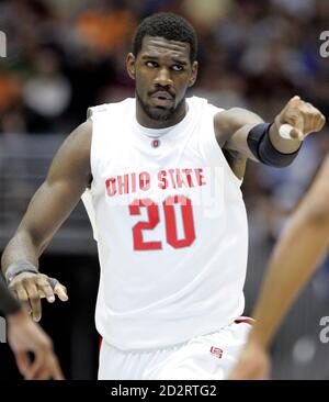 Ohio State center Greg Oden elevates against Florida during the Final ...