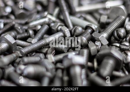 A bunch of hex head bolts, different sizes and diameters Stock Photo ...