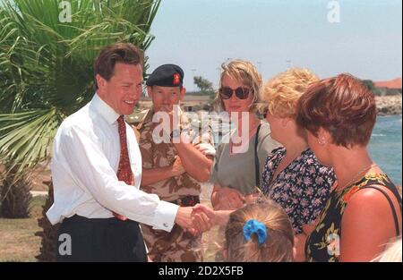 Defence Secretary Michael Portillo (left) Field Marshall Sir Peter Inge ...