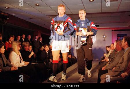 CATWALK GAZZA: Ranger's soccer star Paul Gascoigne on the catwalk at ...