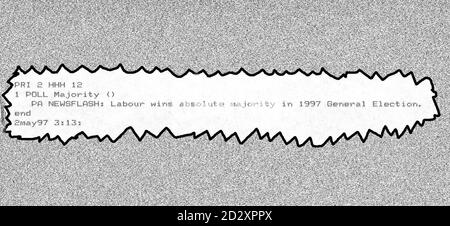 A 1997 Labour Party general election campaign poster. London, UK ...