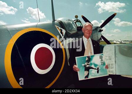 Dr Gordon Mitchell, son of Spitfire designer Reginald Mitchell, stands ...